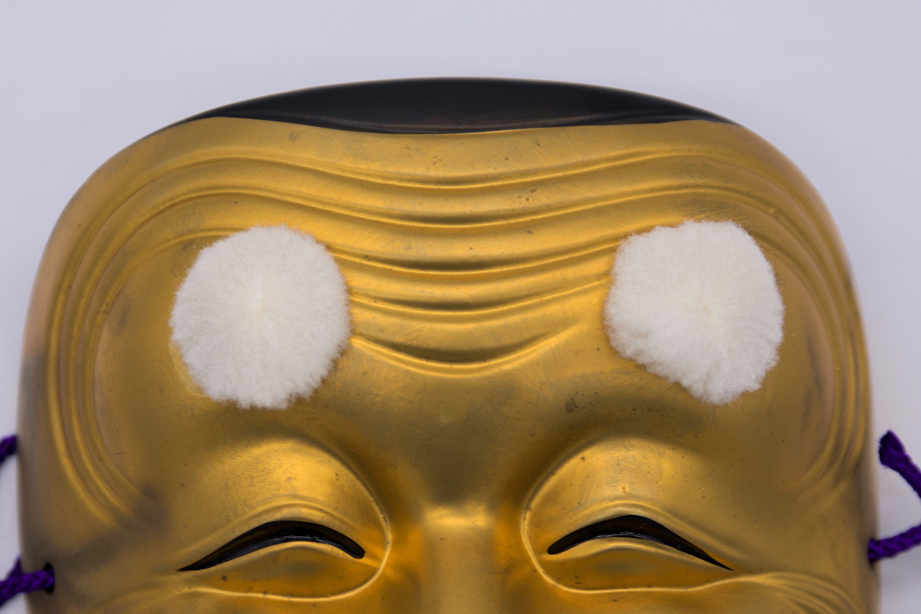 OKINA Japanese Mask Omen Noh Theater God Kyo Ware Yaki Man | Etsy