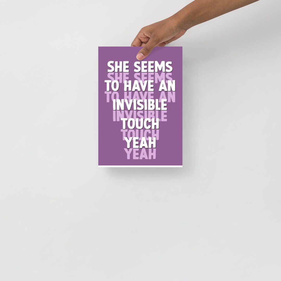 Invisible Touch A4 Poster - Etsy