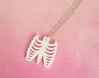 Rib Cage Necklace Ribcage Jewelry Pendant - Etsy