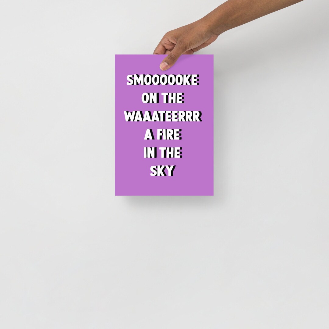 Smoke on the Water A4 Poster - Etsy