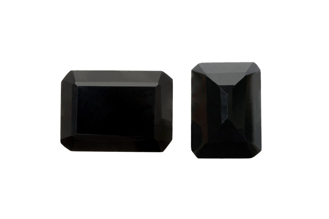 SALE Black Onyx Gemstone Rectangle Cut 7x11mm 13x18mm Gemstone ...