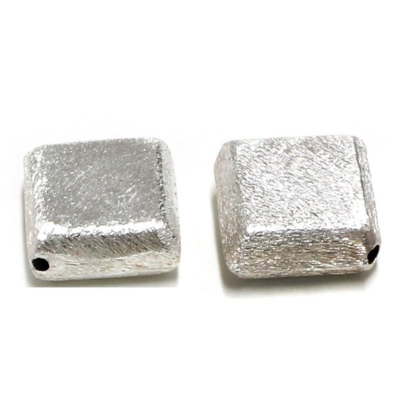 Silver Square Beads - Etsy