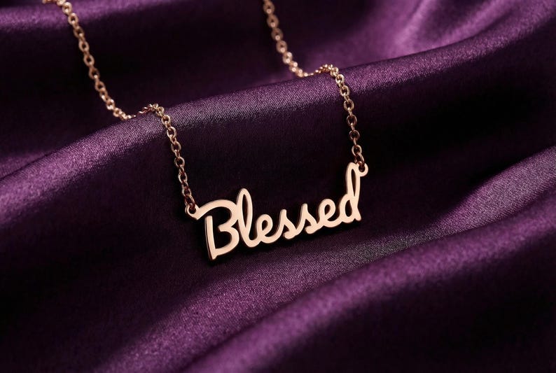 Custom 18k Gold Name Necklace · Personalized Script Name Pendant ...