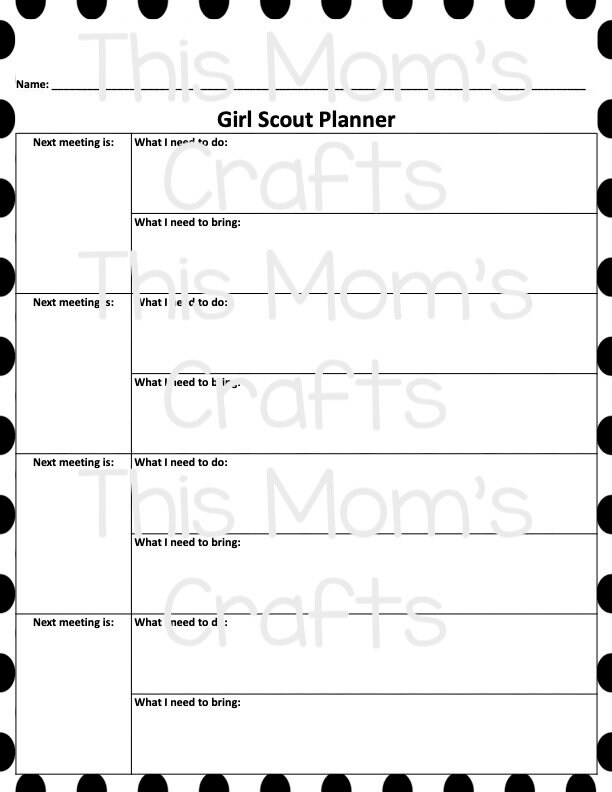 Girl Scout Planner - Etsy