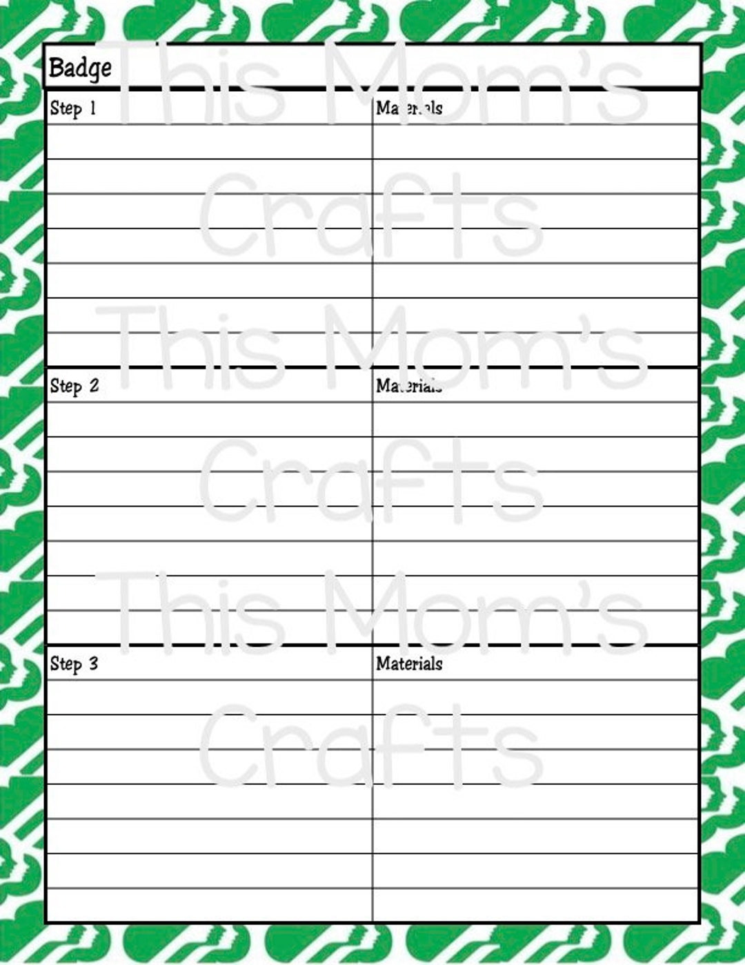 Badge Planning Sheets 8.5"x11" - Etsy