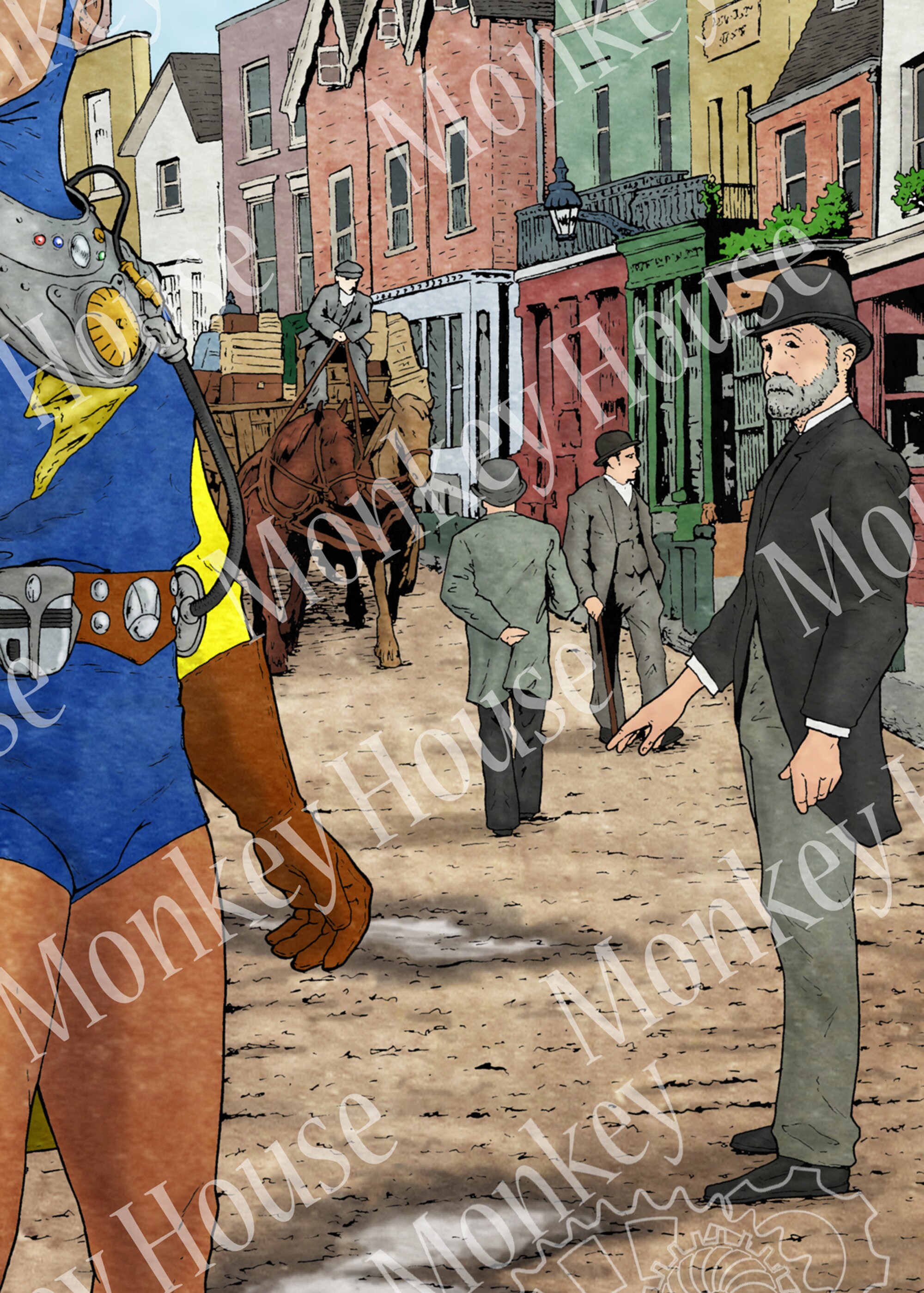 Retro Sci-fi Art Print The Time-Cross Part One | Etsy