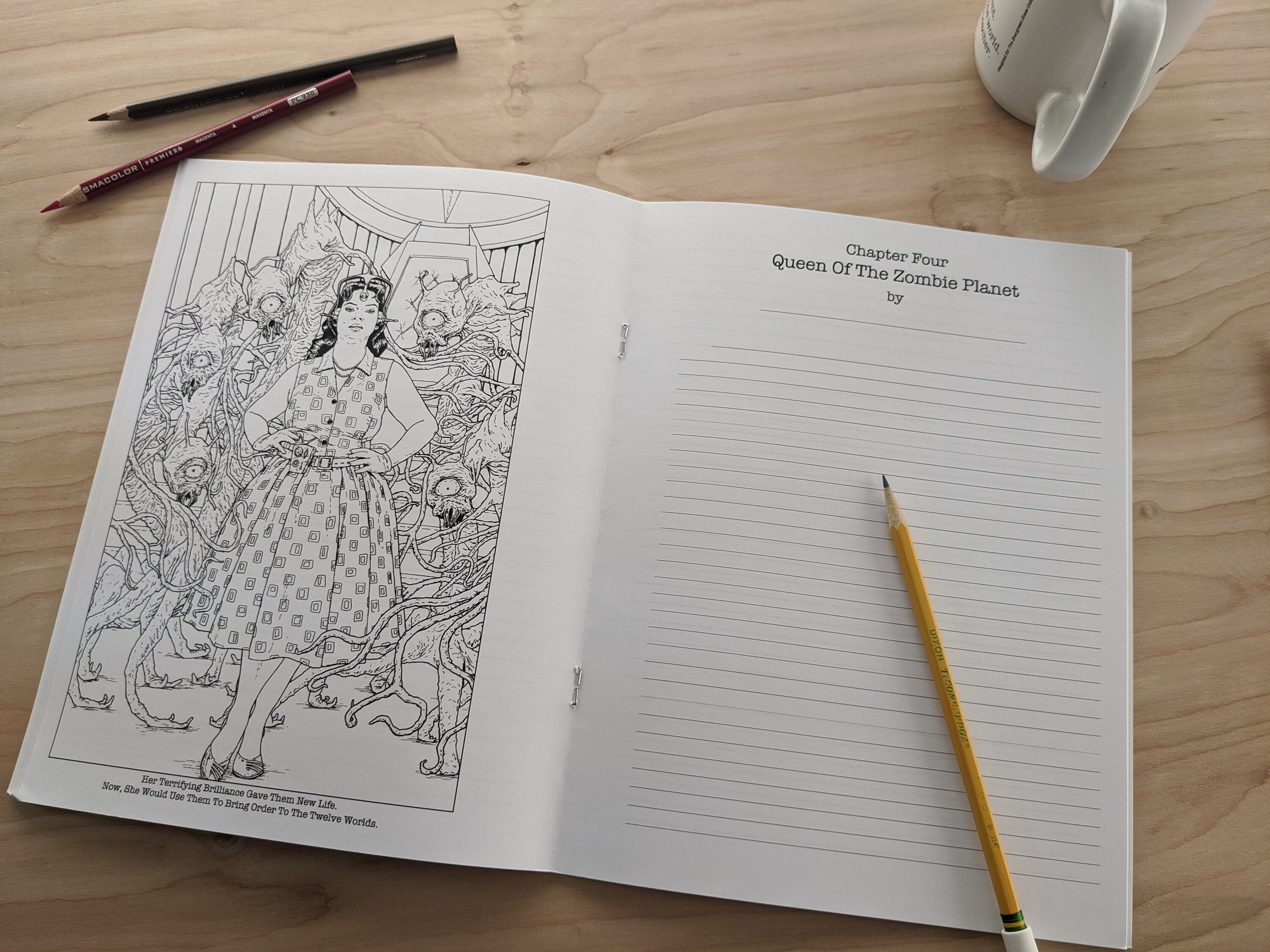 Retro Sci-fi Coloring Book Tales of the Incompletely Peculiar | Etsy