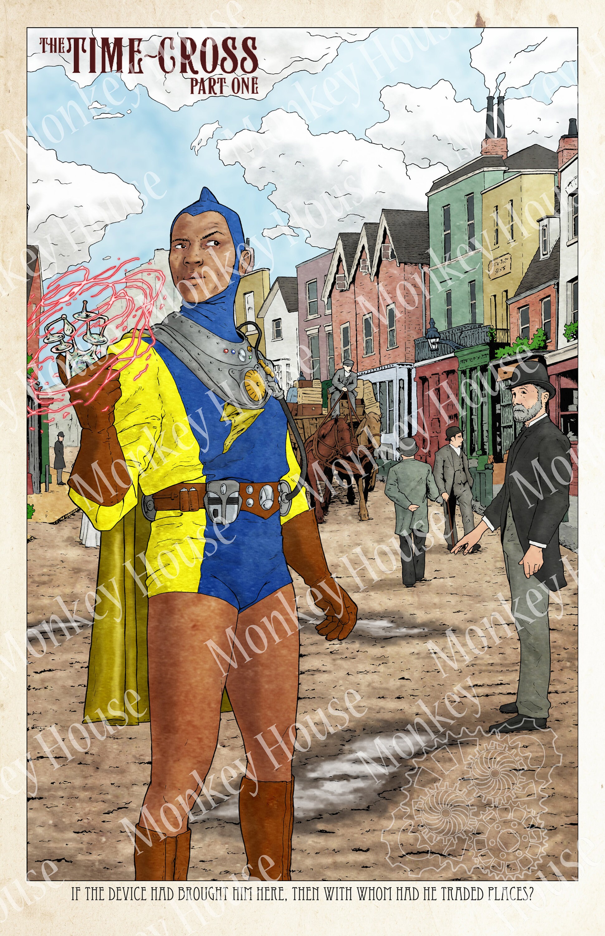 Digital Prints Prints Art & Collectibles The Time-Cross Part One Retro ...