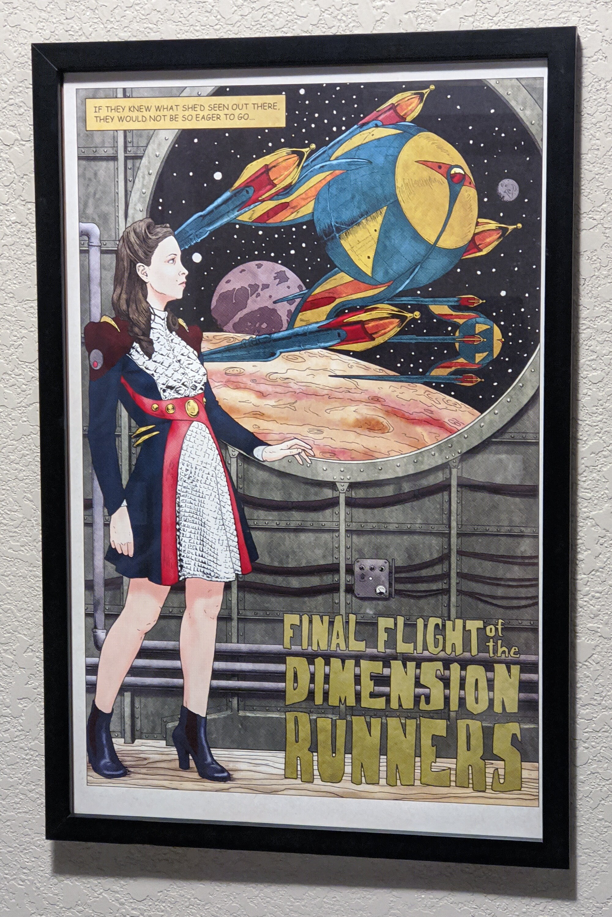 Sci-fi Art Print - "final Flight of the Dimension Runners", Retro ...