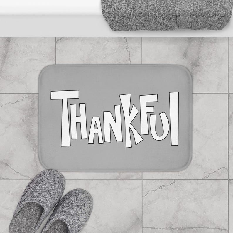 Be Thankful - Bath Mat - Etsy