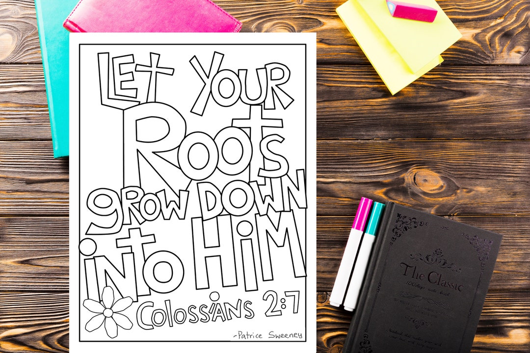 Digital Download let Your Roots Grow Down Into Him - Etsy