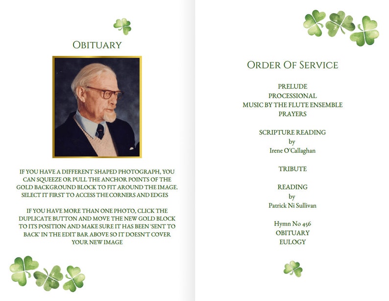 Irish Catholic Funeral Mass Photo Order Of Service Program Etsy Irish Catholic Funeral Mass Photo Order Of Service Program Etsy