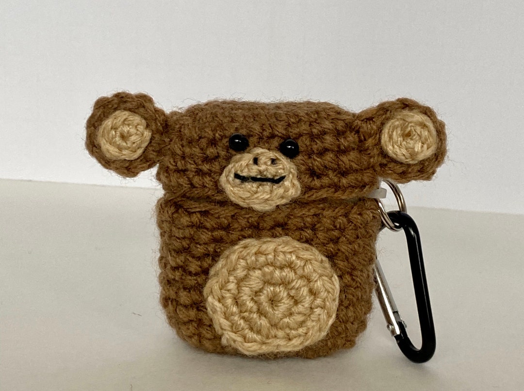 Crochet Monkey AirPod Case, Knitted AirPod Case, Keychain, Handmade ...