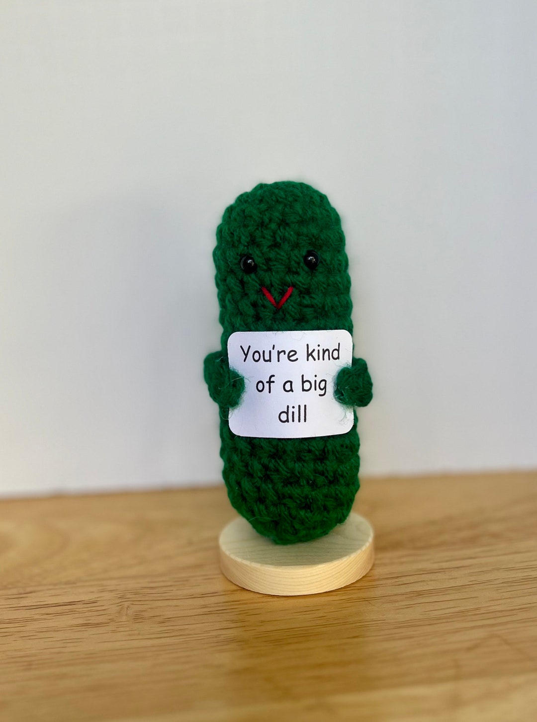 Emotional Support Crochet Pickle: Handmade Desk Buddy Gift - Etsy