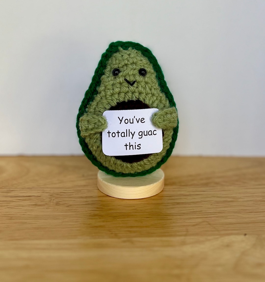 Crochet Avocado Desk Buddy: Emotional Support Gift - Etsy