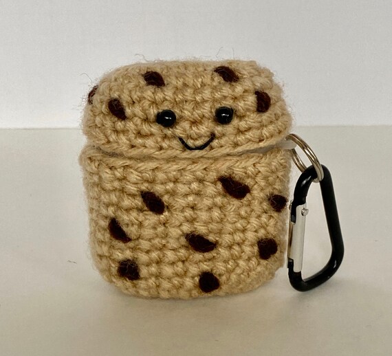 Crochet Chocolate Chip Cookie Airpod Case Knitted Airpod | Etsy