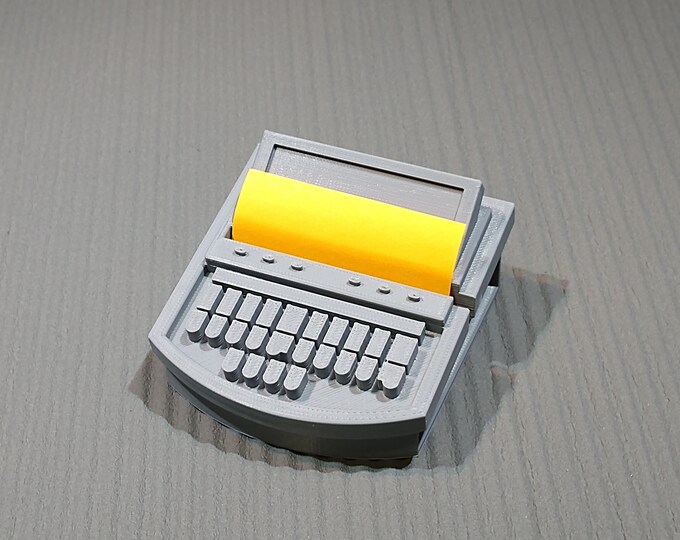 Gray Sticky Note Holder -- Steno Machine - Etsy