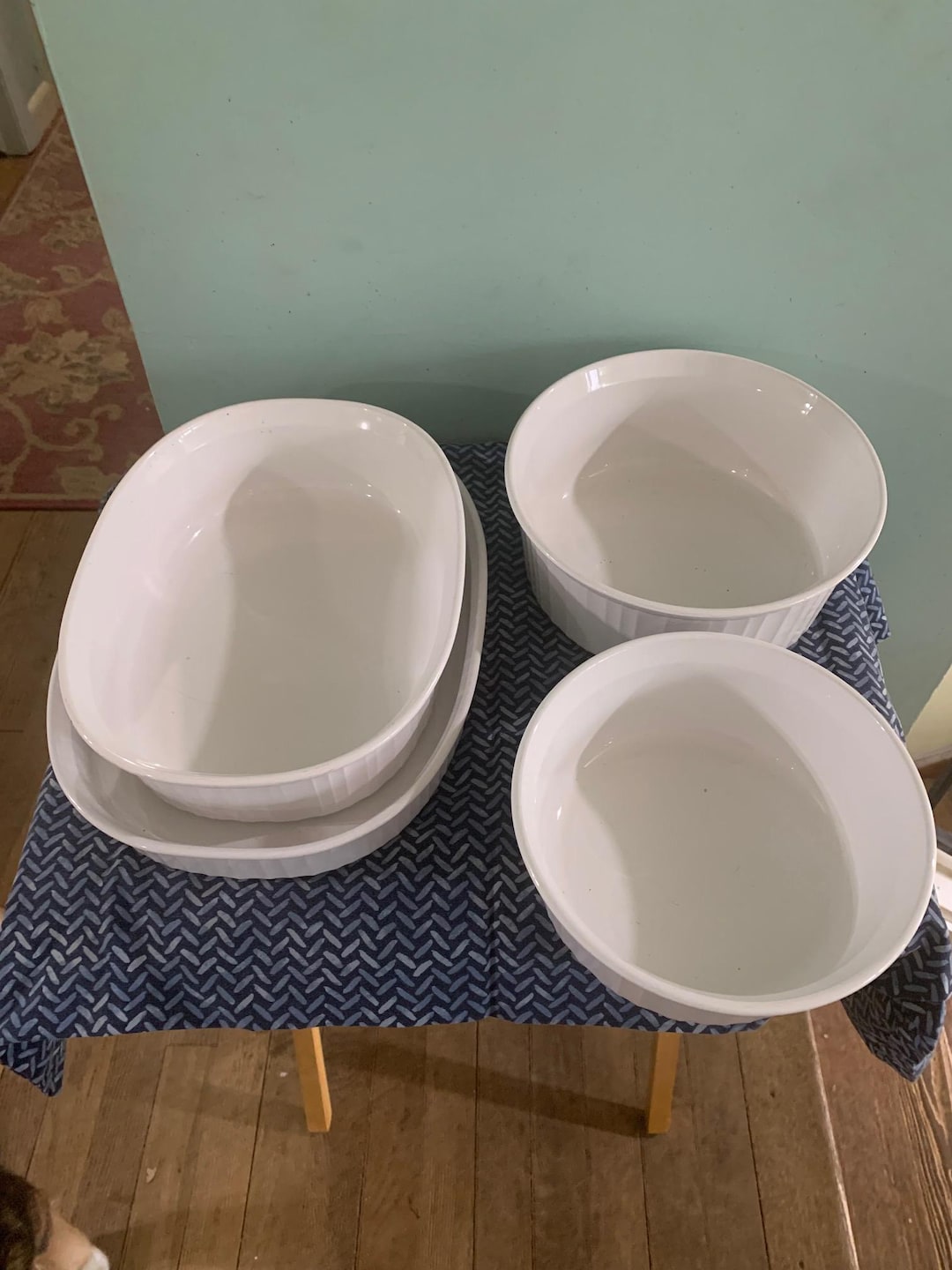Vintage Corning Ware French White Pattern - Casserole Dishes (various ...