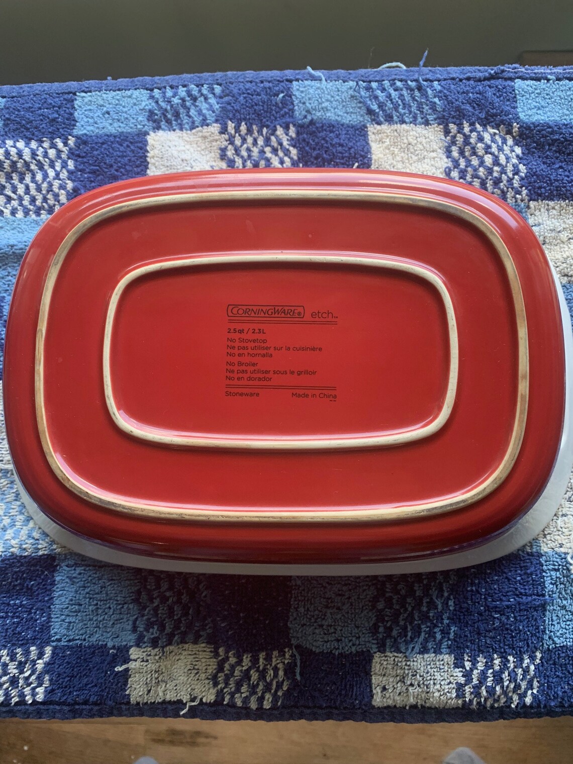 Corning Ware Etch Stoneware Red (2.5qt/2.3l) Casserole Dish With Lid - Etsy