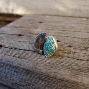 Darling Darlene Turquoise Ring, Coyote Ring, Wildlife Jewelry, Western ...