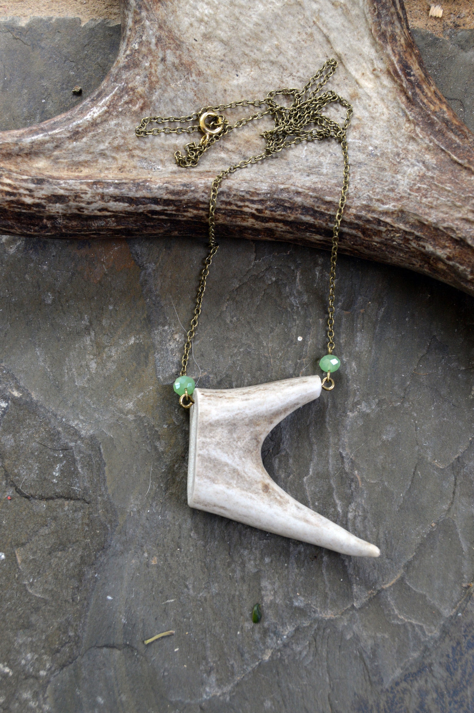 Deer Antler Necklace, Real Antler Jewelry, Antler Tip Necklace - Etsy