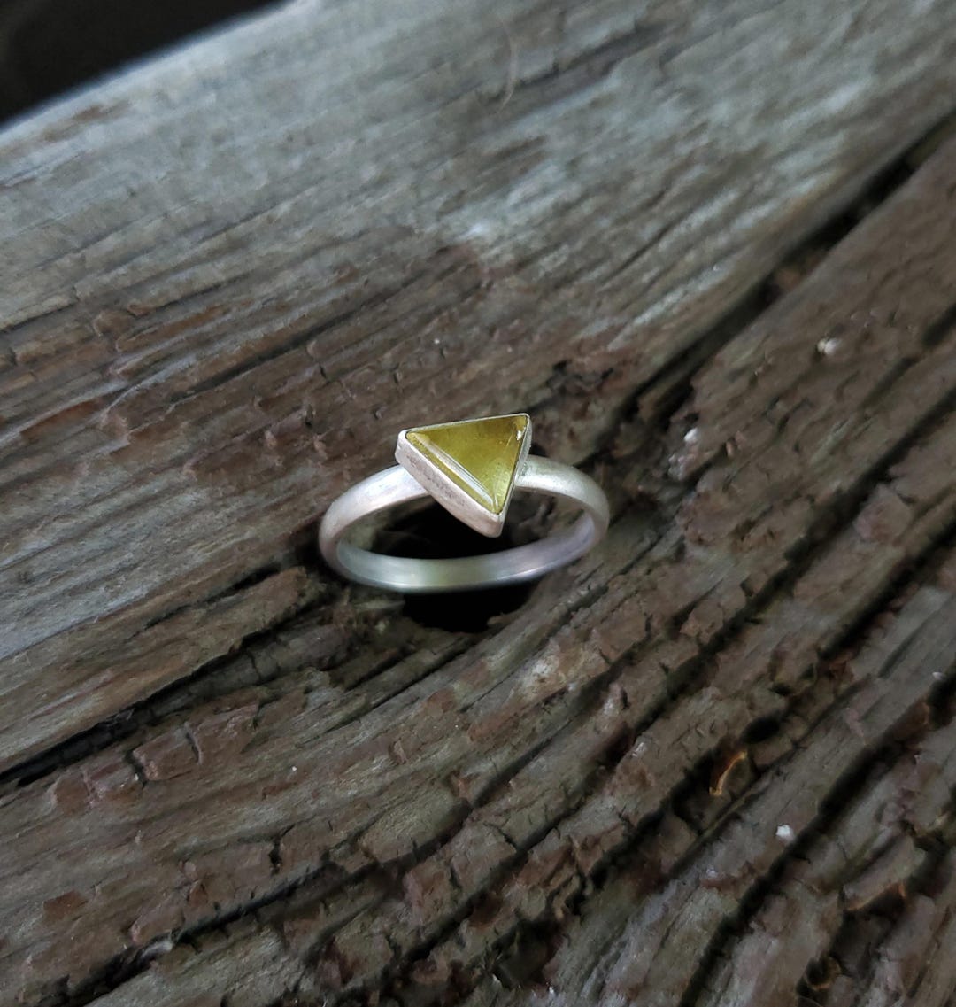 Genuine Yellow Sphalerite Ring, Yellow Stone Ring, Simple Sphalerite Ring, Handmade Sphalerite ...