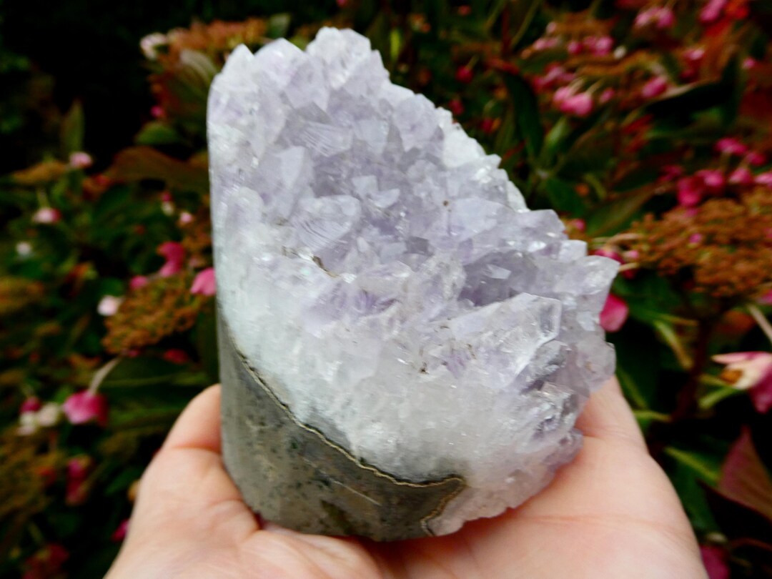 Beautiful Heavy Snowy Lilac Ice Amethyst Crystal Display Cluster Large ...
