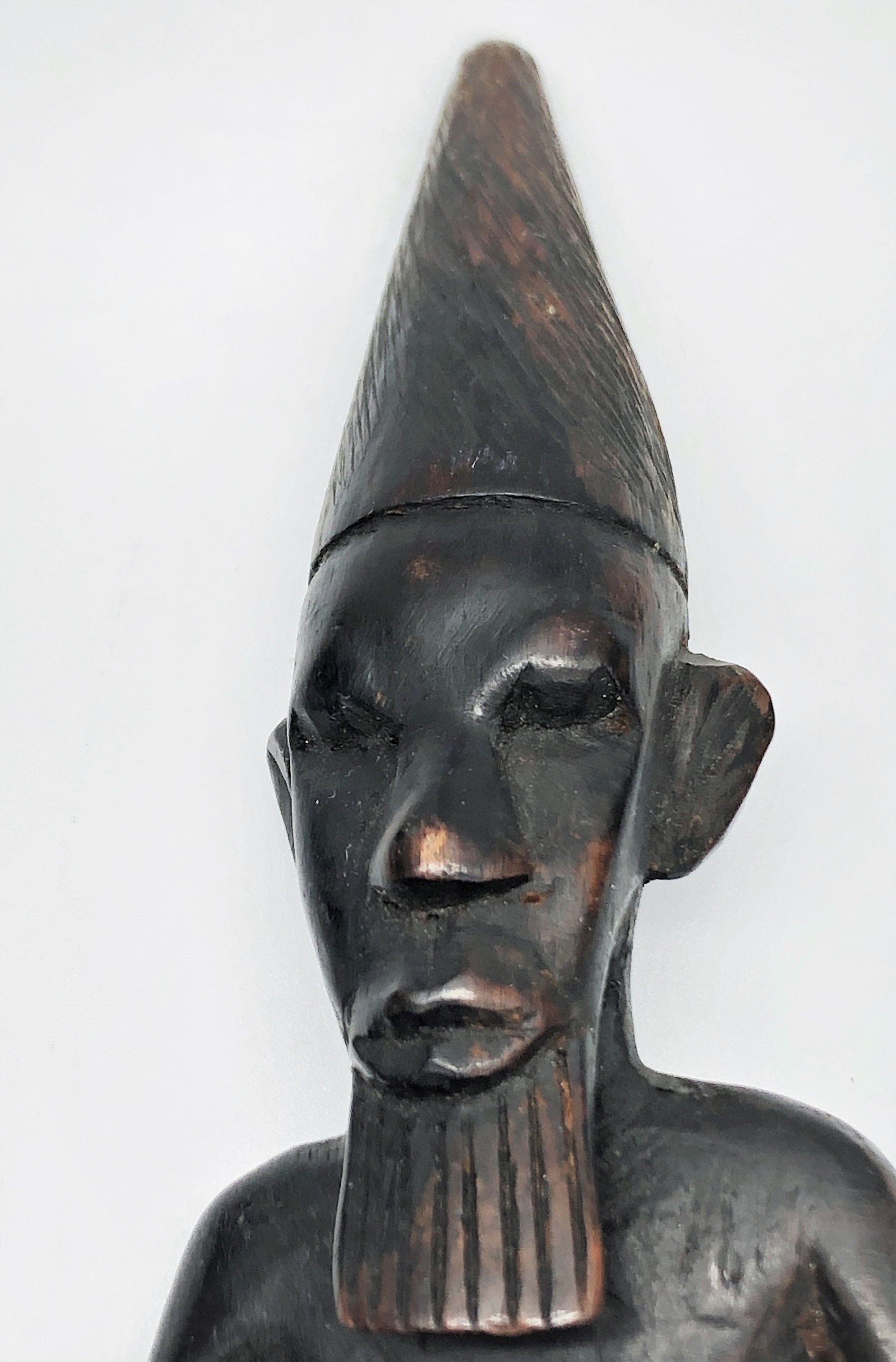 Vintage African Wooden Hand Carved Pair of 14 Inch Statues A | Etsy