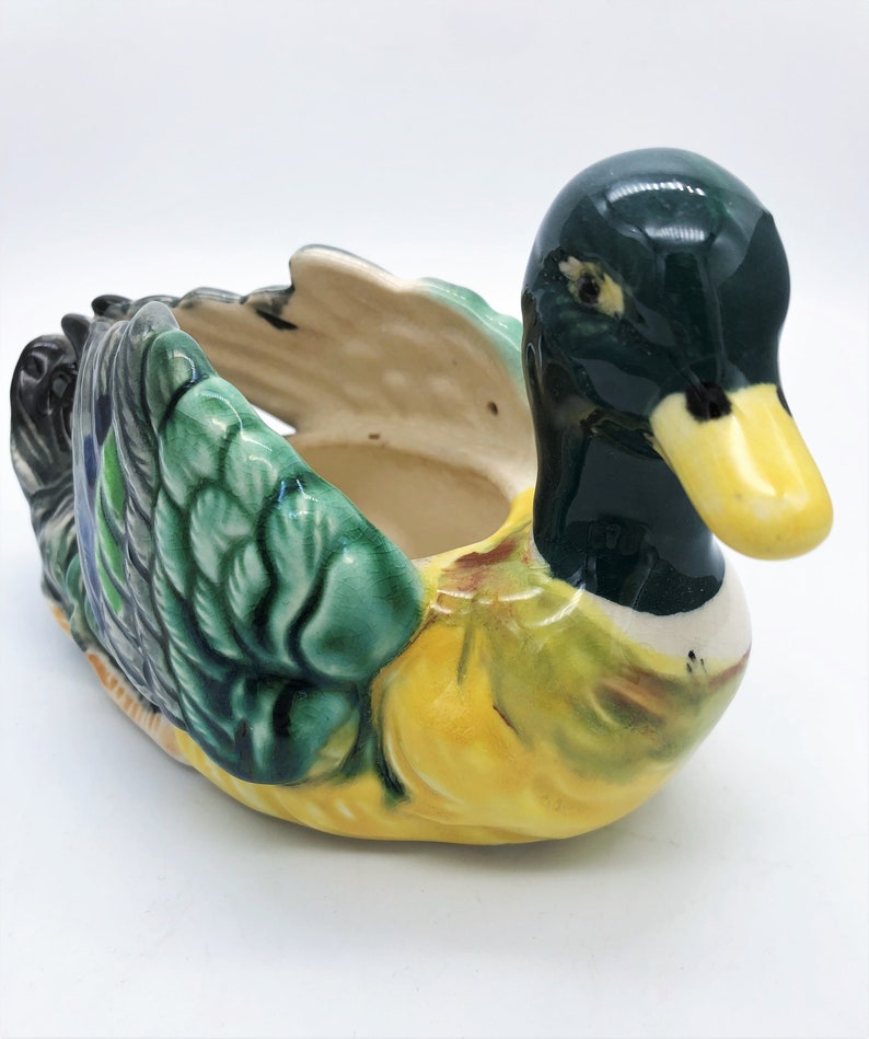 Mid Century Duck Planter Made in Japan Hand Painted Farmhouse - Etsy