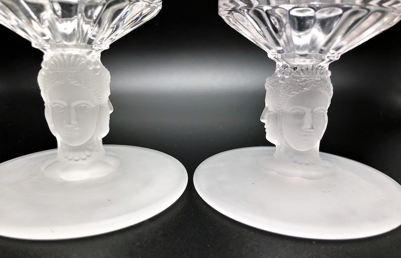 Antique George Duncan & Sons Three Faced Glass Creamer Frosted - Etsy