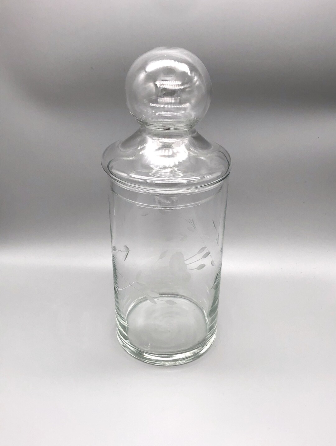 Princess House Glass Covered Candy Jar Canister - Etsy