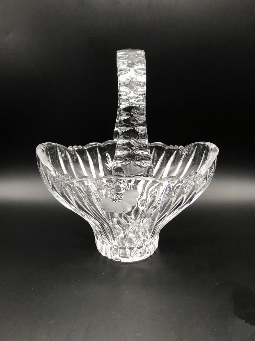 Heritage Romance Princess House Crystal 6 Inch Basket Discontinued ...