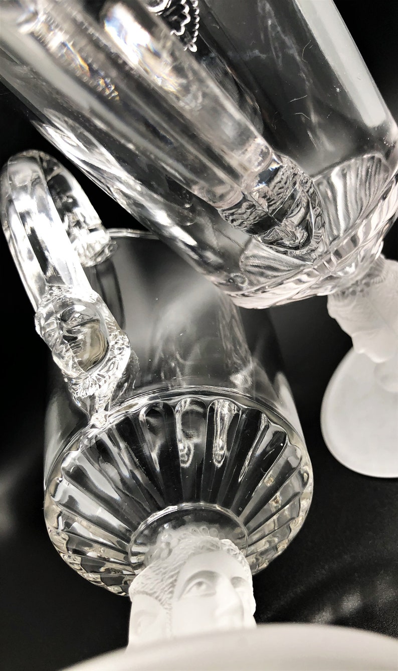 Antique George Duncan & Sons Three Faced Glass Creamer Frosted - Etsy