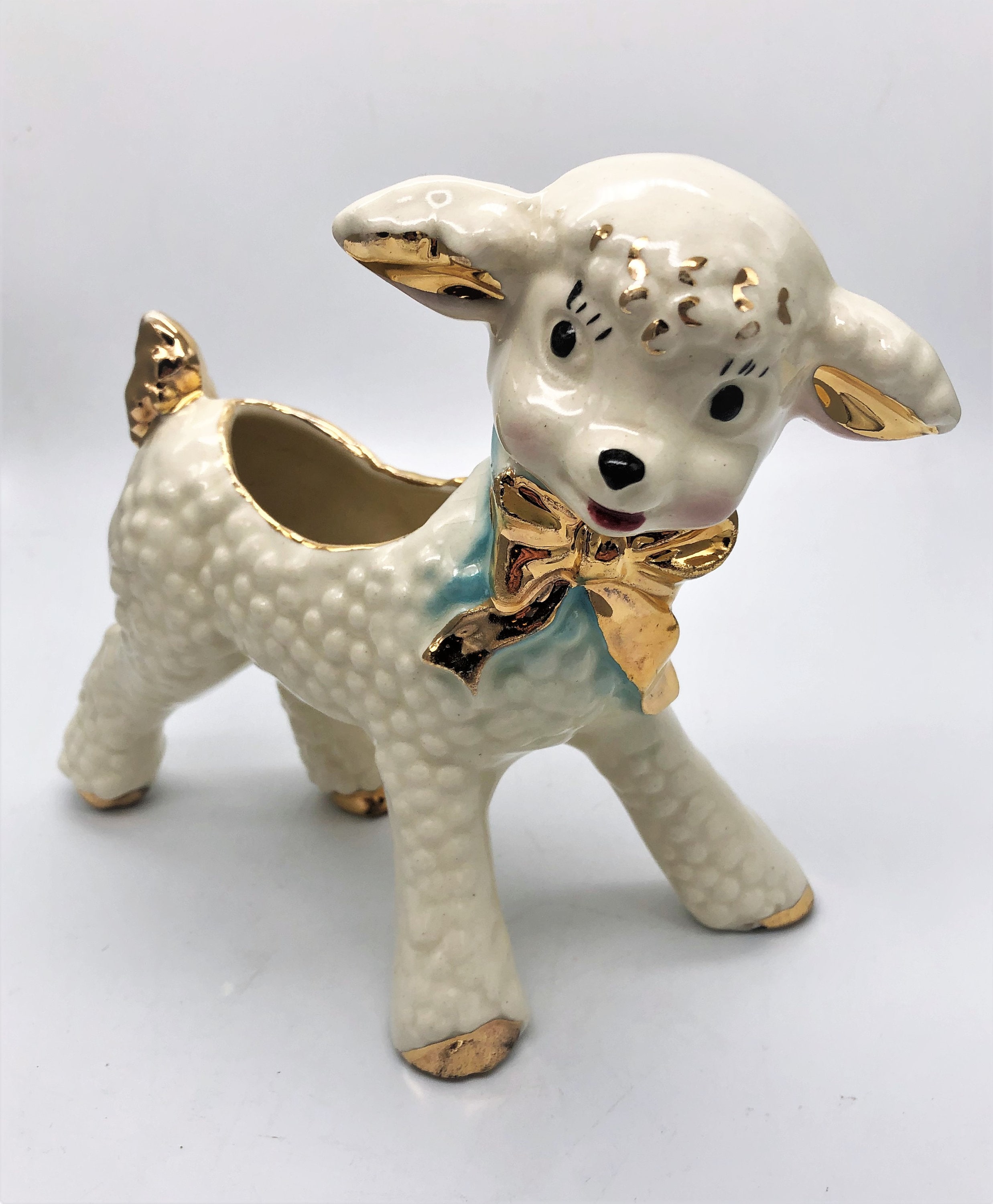 Vintage Nursery or Easter Lamb Planter Mid Century Baby Shower - Etsy