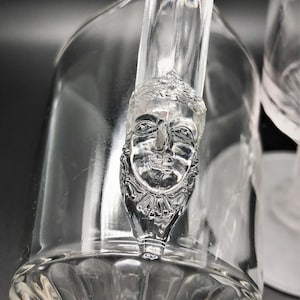 Antique George Duncan & Sons Three Faced Glass Creamer Frosted Stem and ...