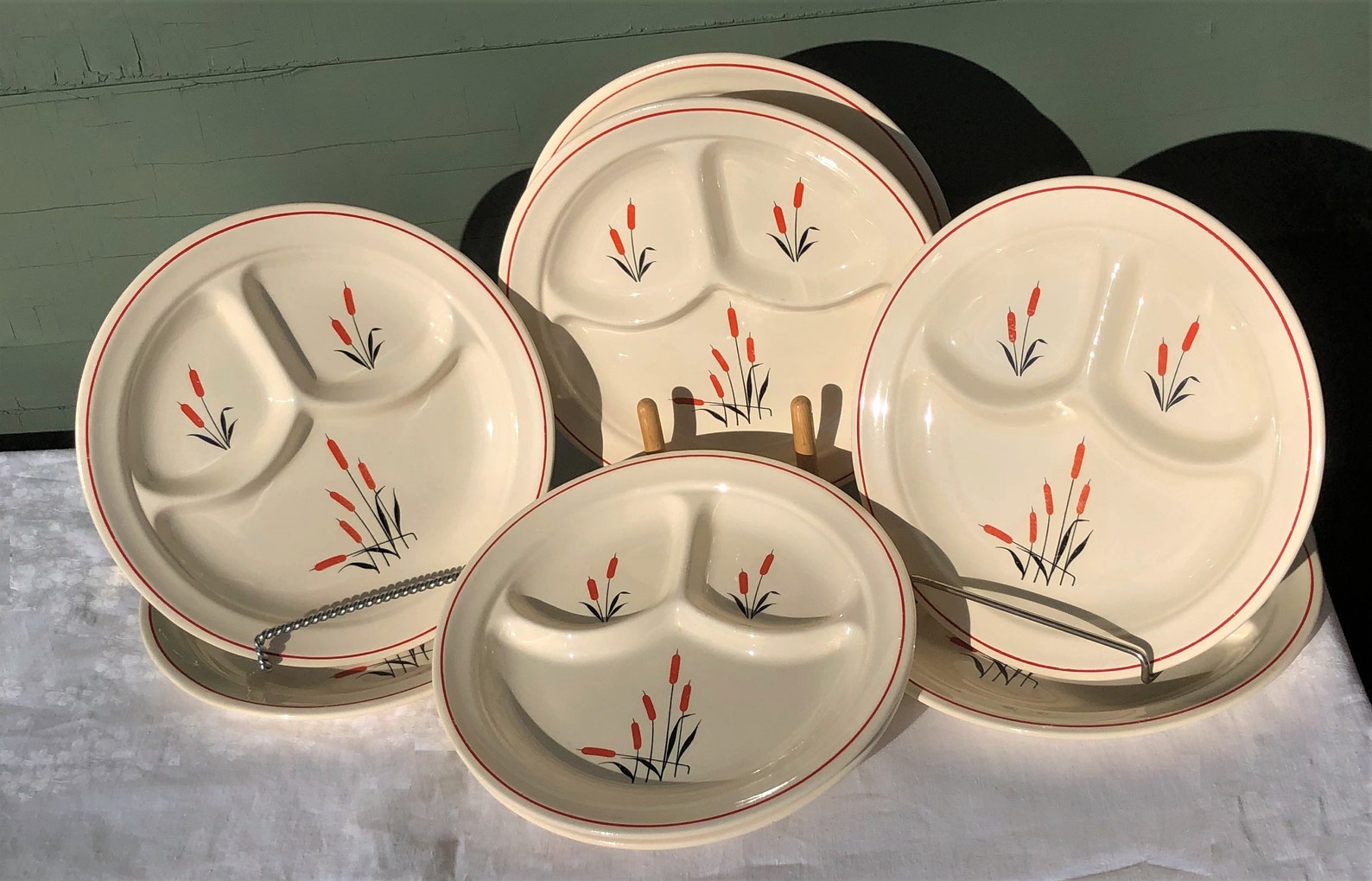 Universal Sears and Roebuck Cattails Divided Dinner Dish | Etsy