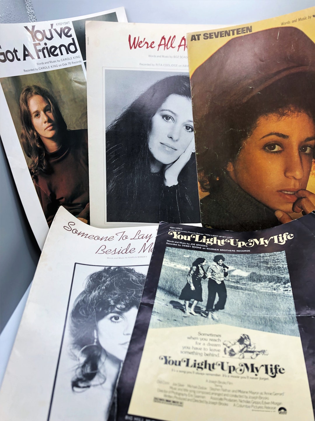 Sheet Music 5 Pieces 1970s Ladies of the 70s Including Ronstadt Ian ...