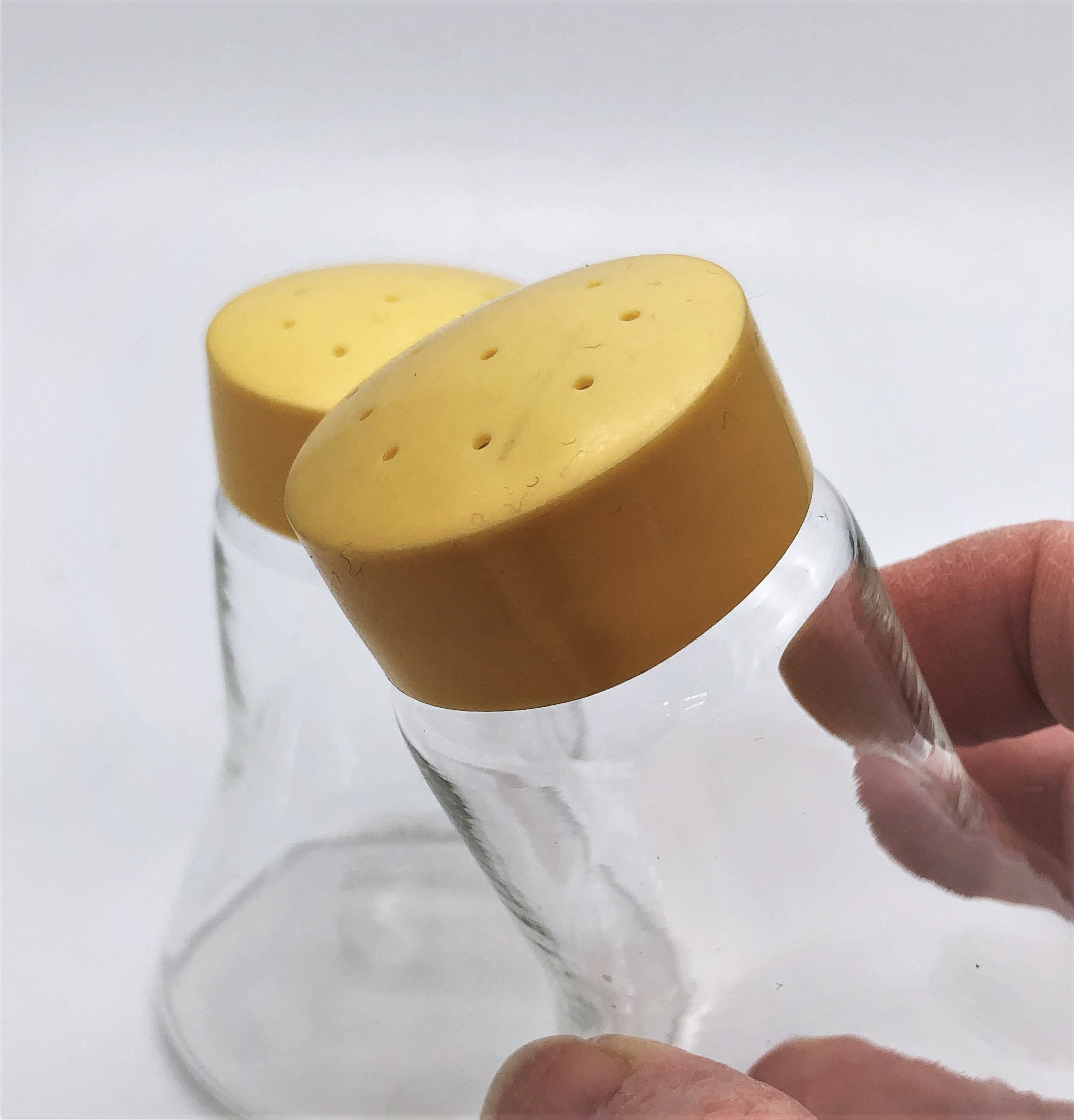 Mid Century Pyrex Ware Salt and Pepper Shakers Clear Glass | Etsy UK