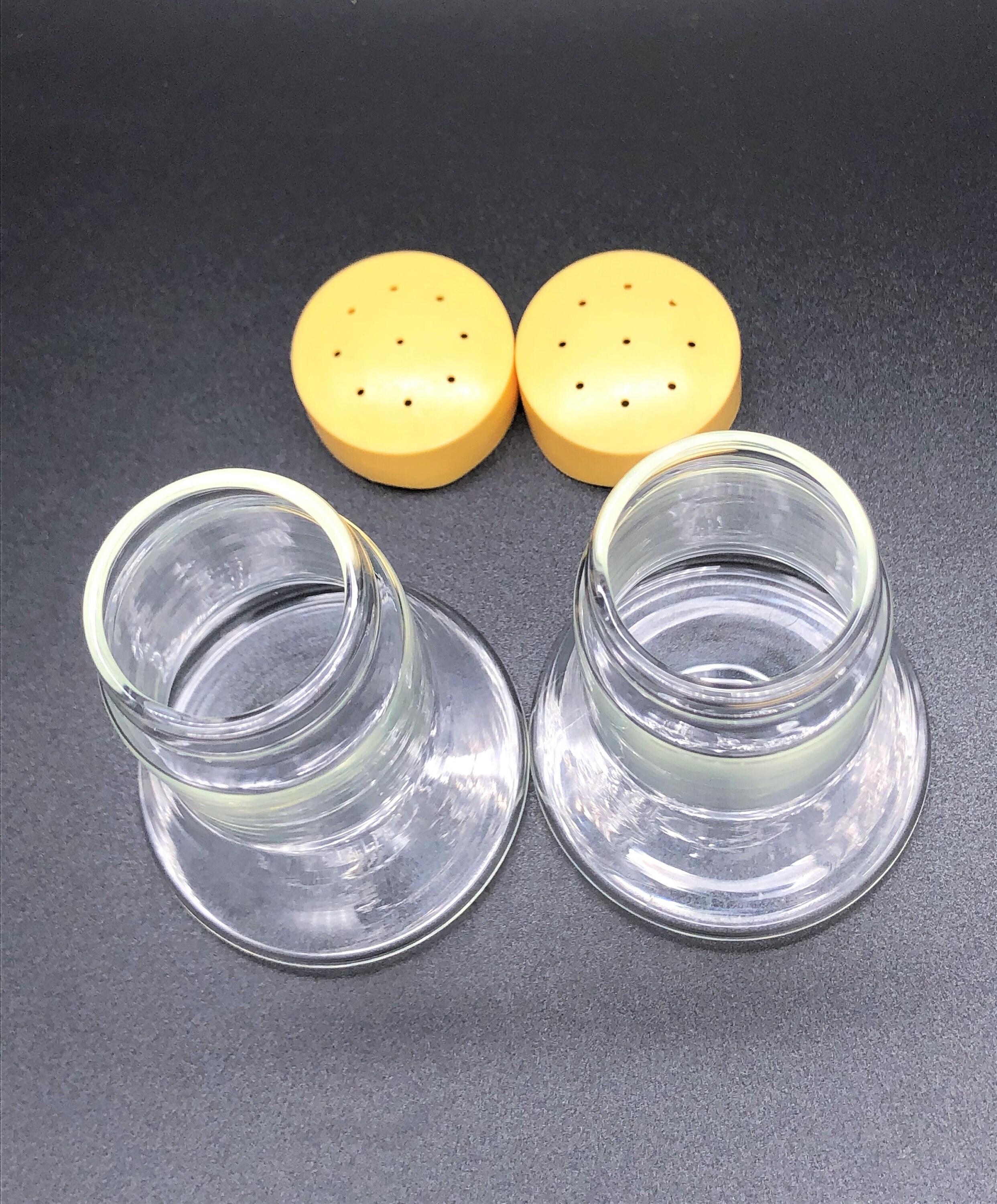 Mid Century Pyrex Ware Salt and Pepper Shakers Clear Glass | Etsy