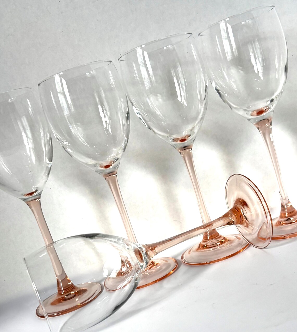 Luminarc Verrerie D'aques Rose Stemmed Claret Wine Glasses Made in ...