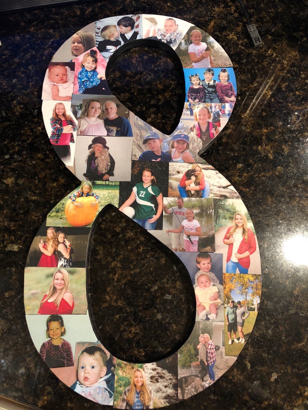 Wooden Number Picture Collage - Etsy
