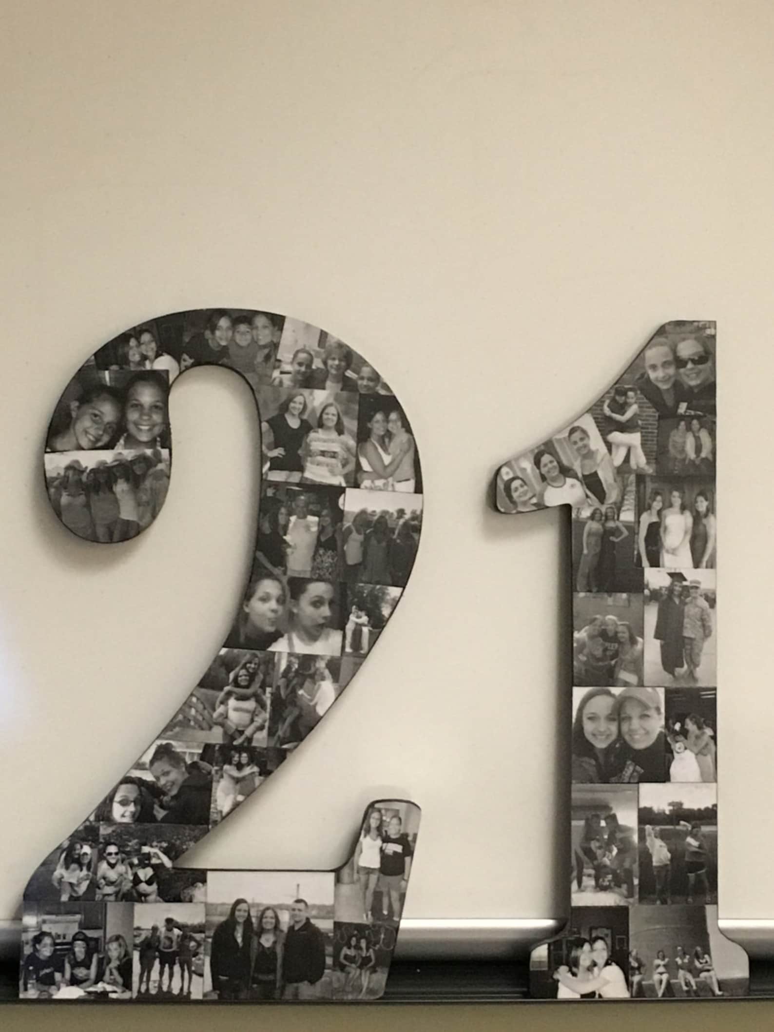 Wooden Number Picture Collage - Etsy