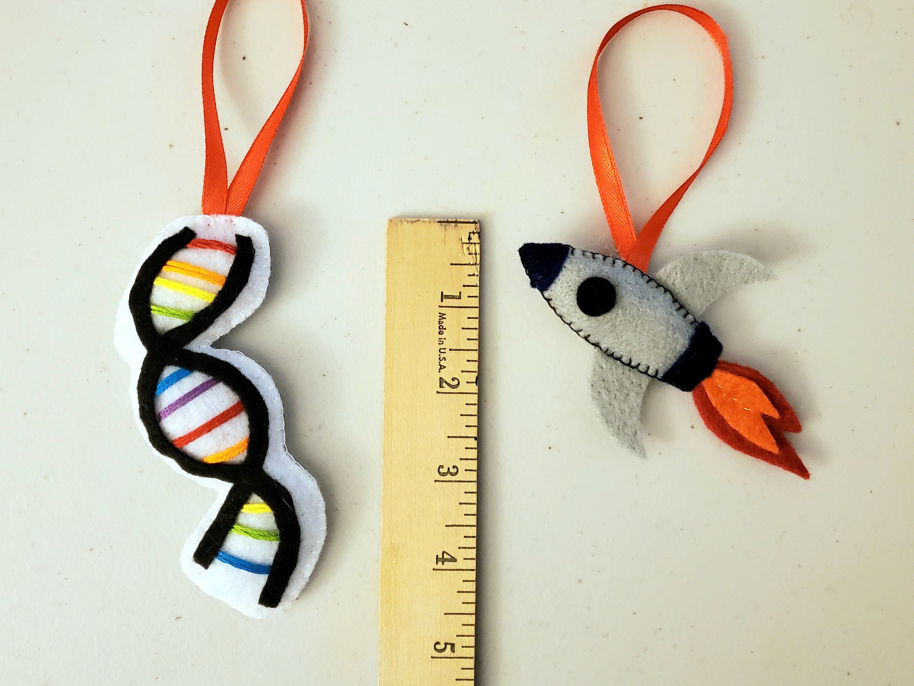 Science Ornaments Felt Christmas Ornament DNA and - Etsy UK