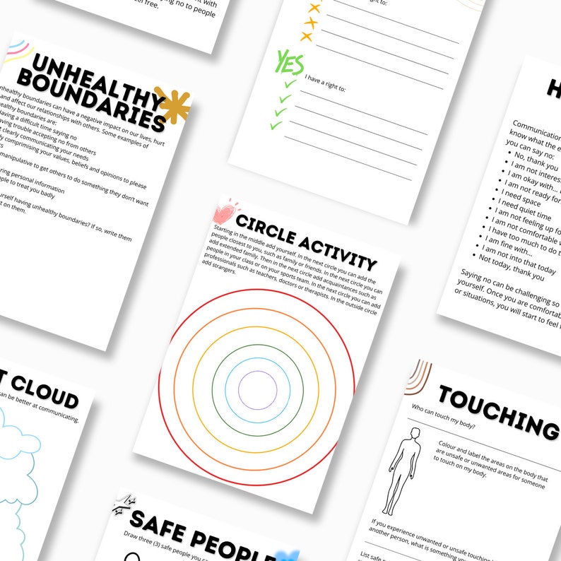 Mental Health Workbook for Kids Teens Adults Anxiety Boundaries Greif ...