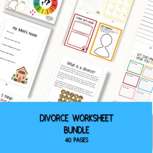 Kids Divorce Worksheets Children Mental Health Printable Sheets Therapy ...