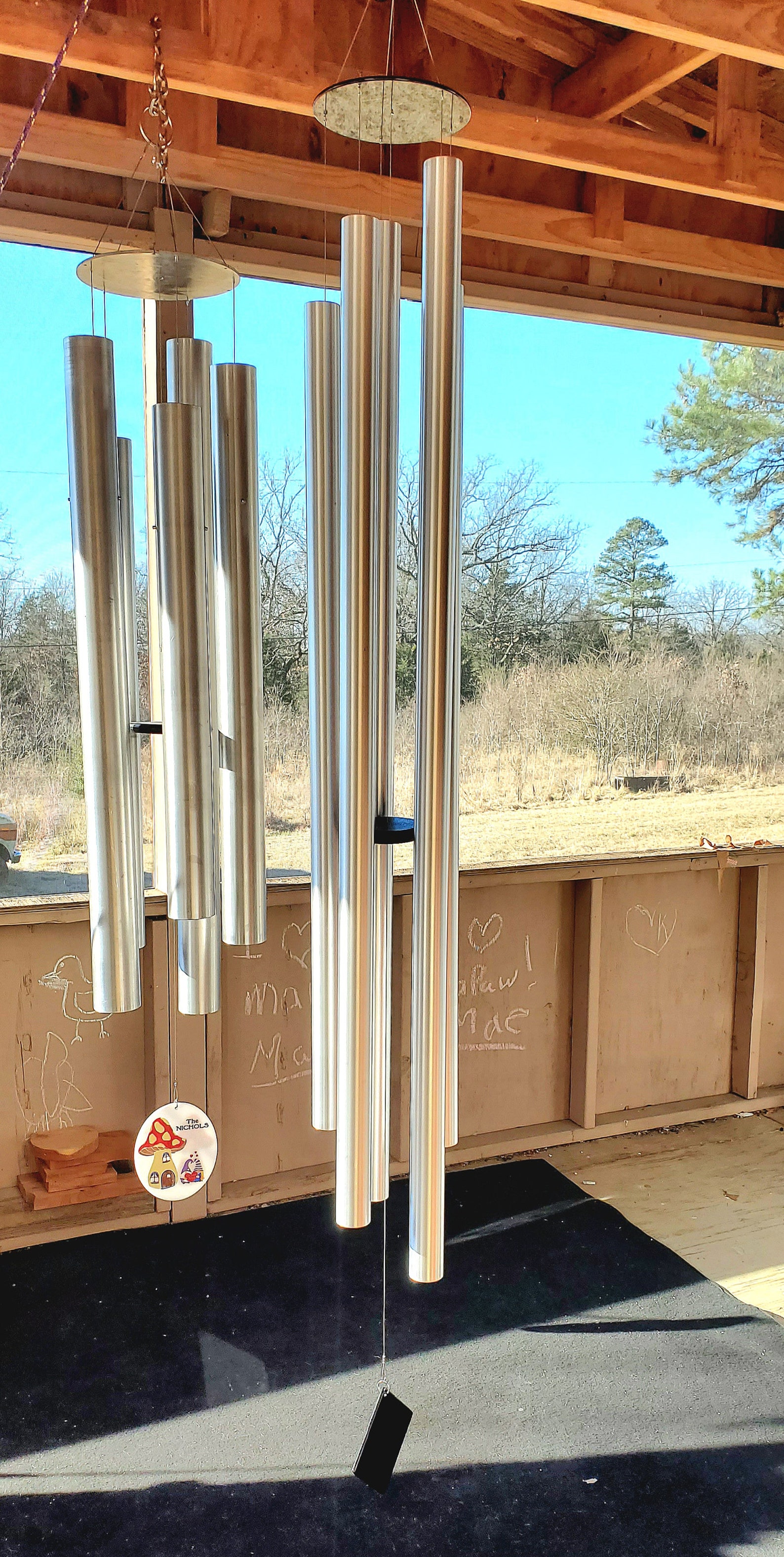 NEW Size Wind Chime With 2-inch Diameter Pipes and an Overall Height of ...