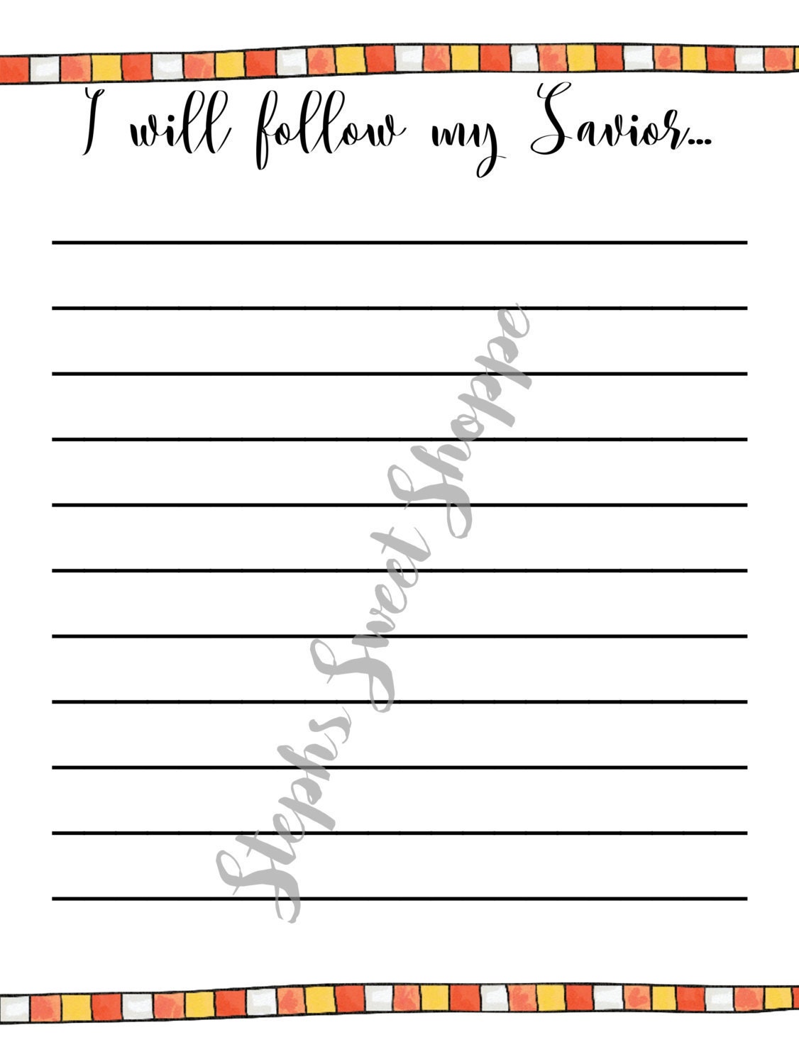 LDS Baptism Testimony Cards, LDS Primary, LDS Gifts for Primary ...
