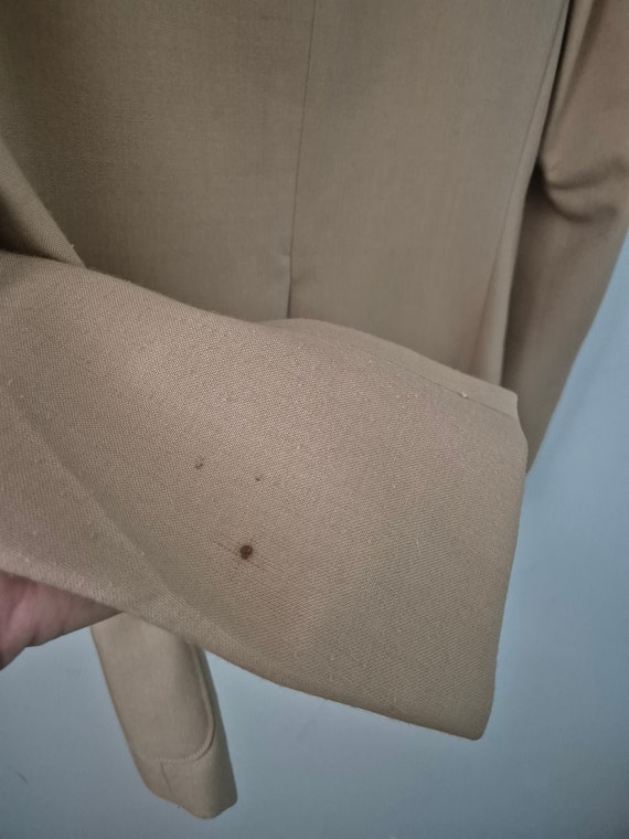 Vintage Roger David Beige Safari Jacket Blazer, Mediu… - Gem