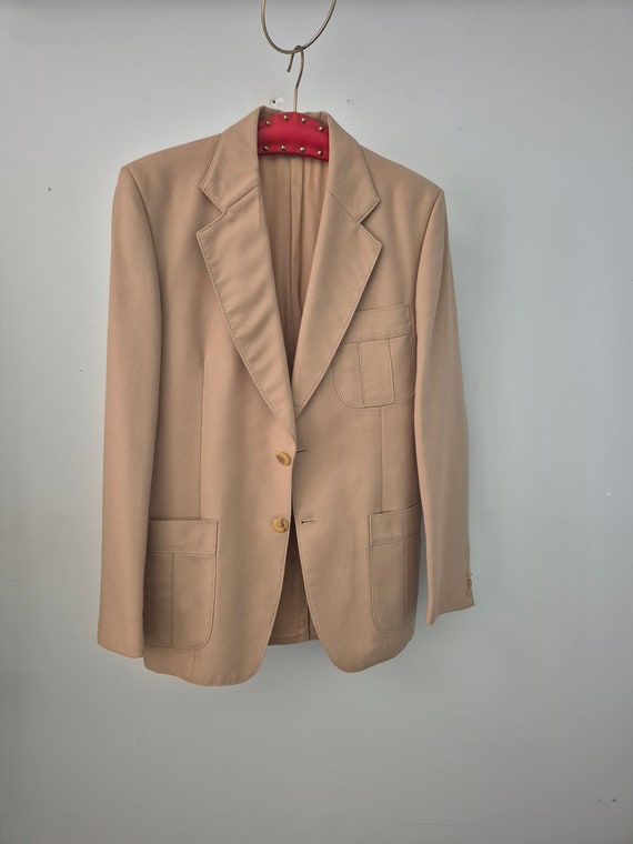 Vintage Roger David Beige Safari Jacket Blazer, Mediu… - Gem