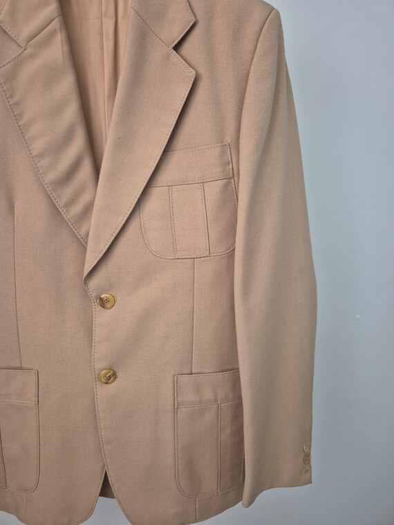 Vintage Roger David Beige Safari Jacket Blazer, Mediu… - Gem